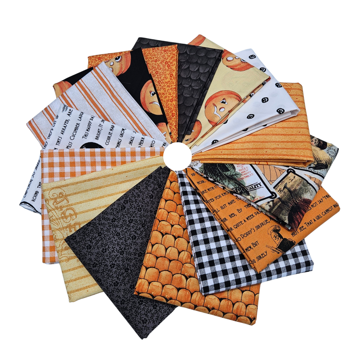 Pumpkin Patch 15pc Fat Quarter Bundle Quilting Fabric by J Wecker ...