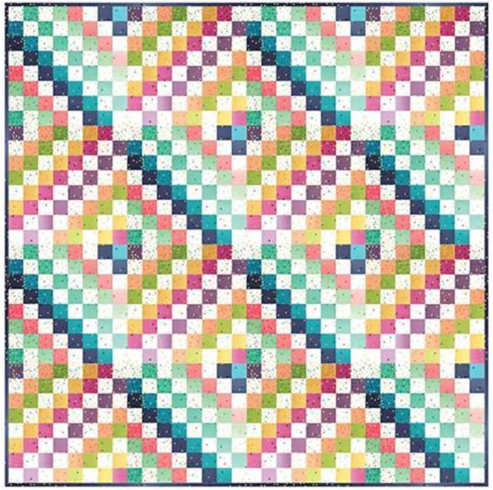 Modèle de courtepointe en papier Ombre Trip Around the World par Vanes ...