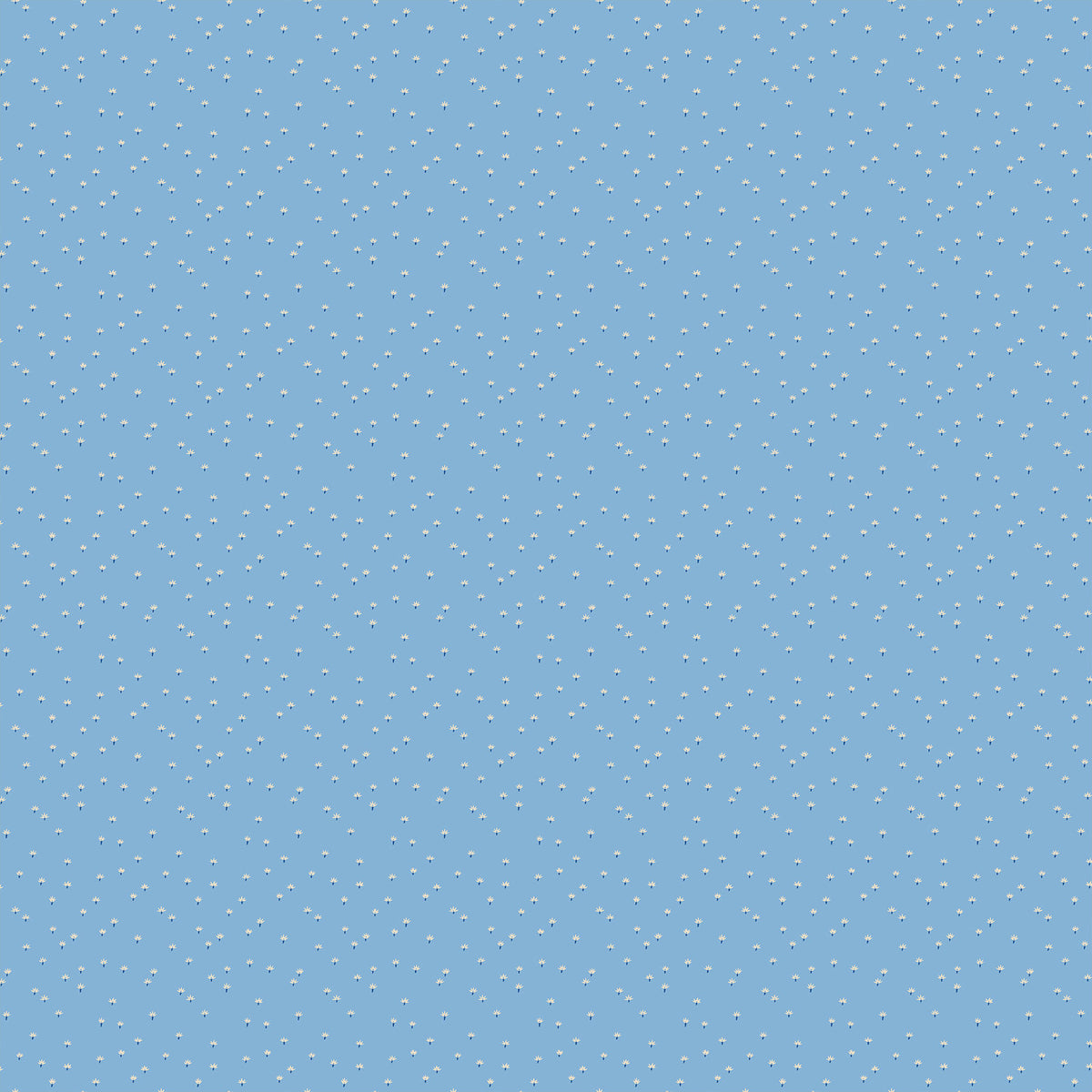 Prickly Pear Ditsy Plants Quilting Fabric Blue - ~1-3/4 Yd EOB ...