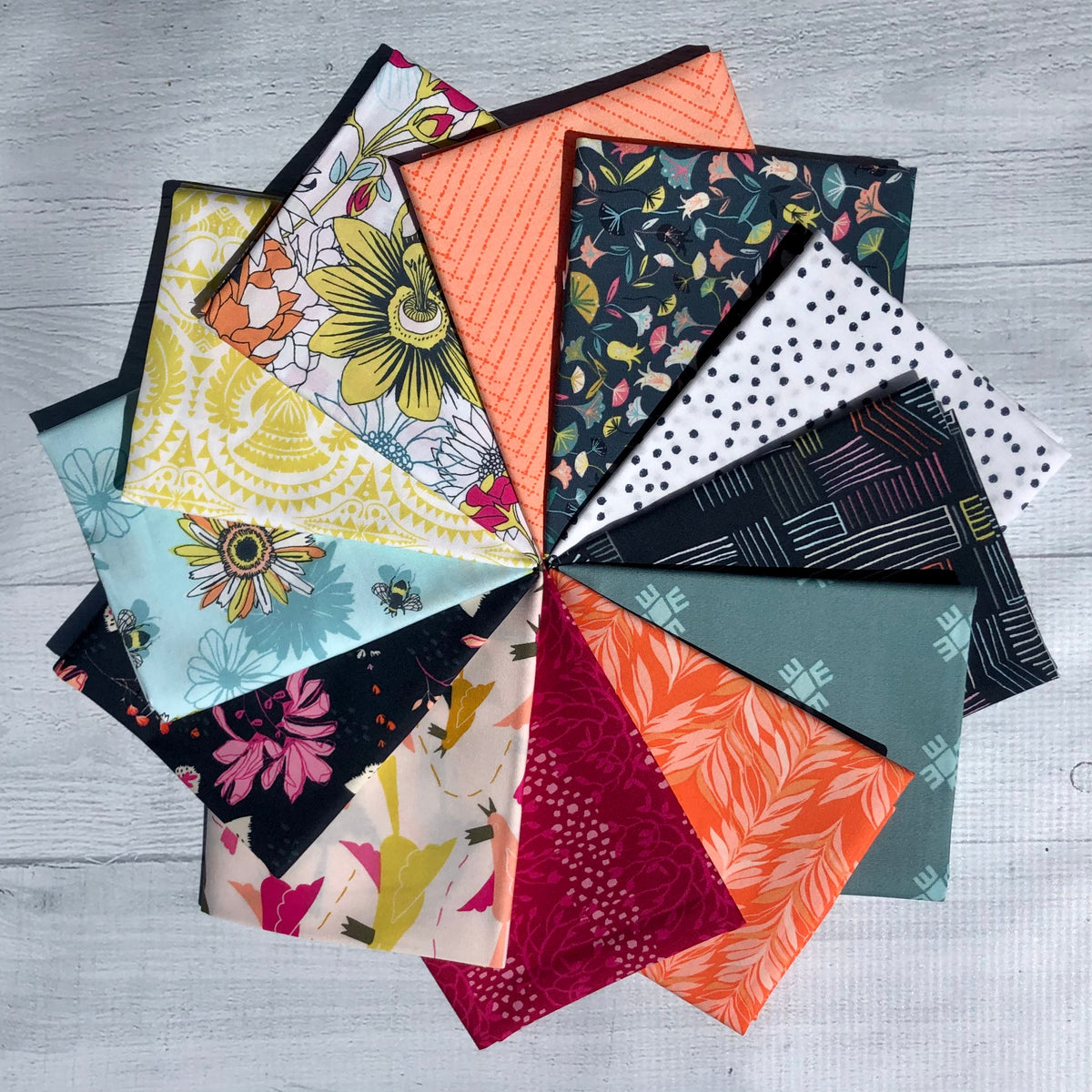 Pollinate 12pc Fat Quarter Bundle Quilting Fabric by Jessica Swift ...