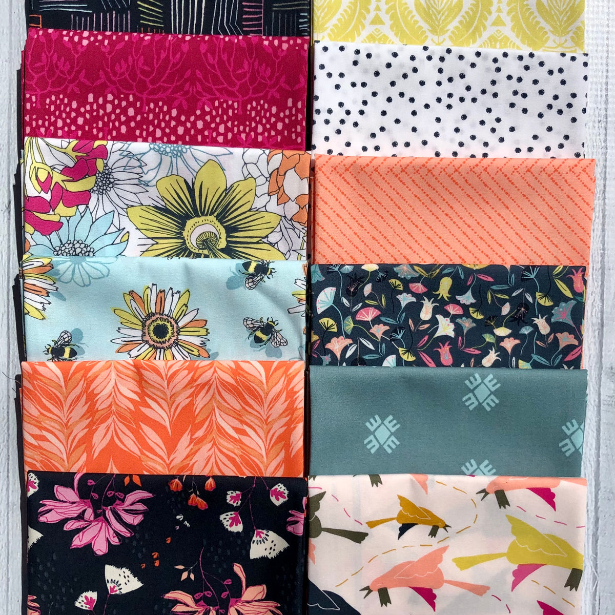 Pollinate 12pc Half Yard Bundle Quilting Fabric by Jessica Swift ...